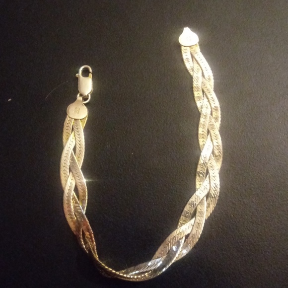 925 Sterling Silver | Jewelry | Vintage Braided 925 Bracelet | Poshmark